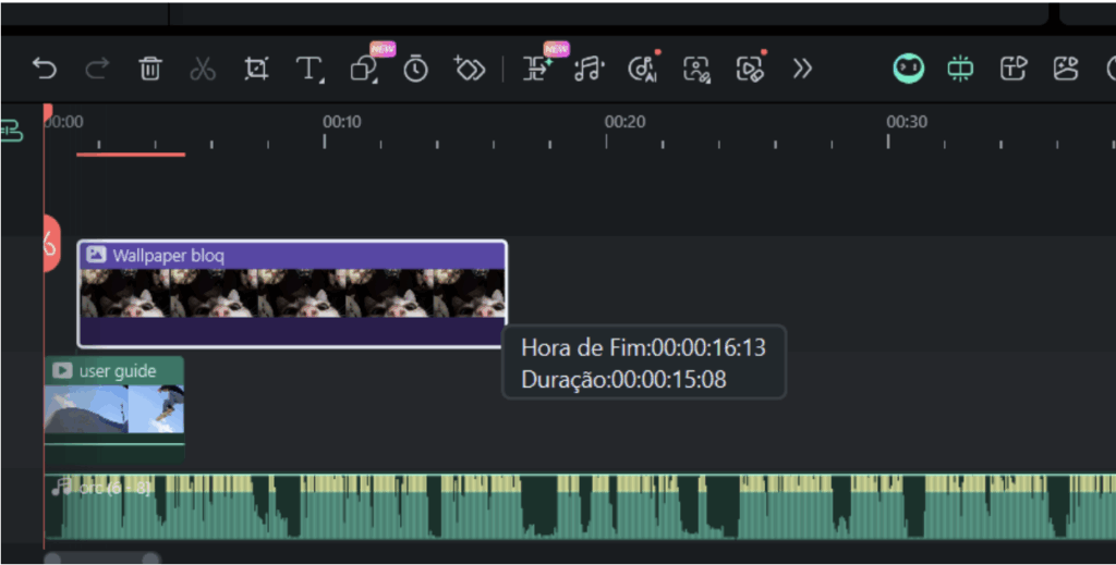 Linha do tempo (Timeline) do Filmora: como organizar e editar vídeos de ...